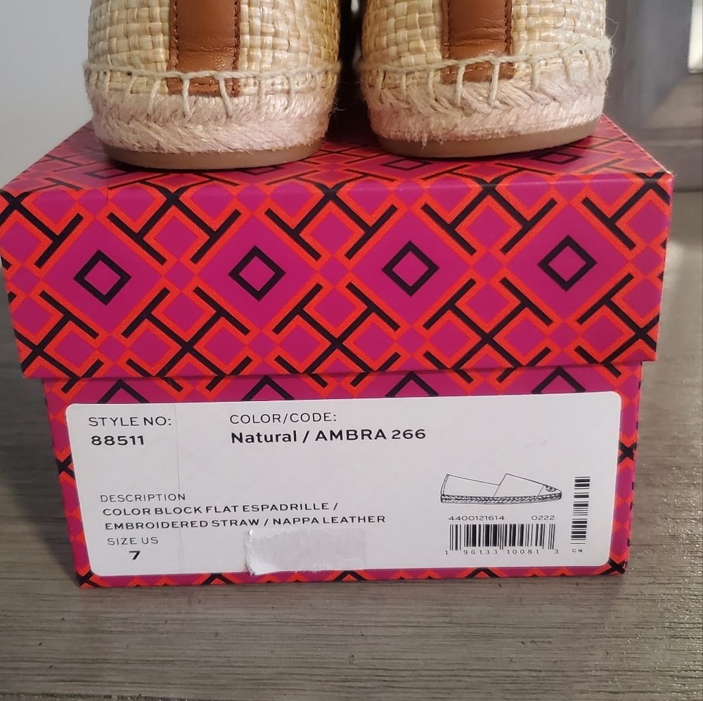 Tory Burch Natural Ambra Color Block Embroidered Stra… - Gem